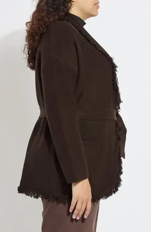 Lyssé Dixie Fringe Belted Cardigan