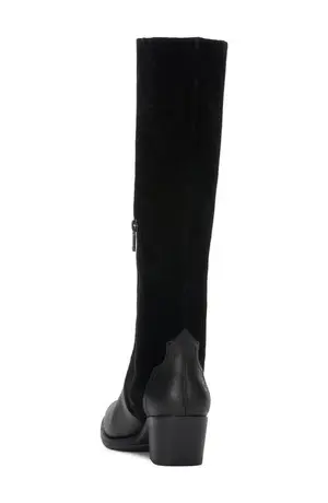 Lucky Brand Frahna Leather Knee High Boot - Black