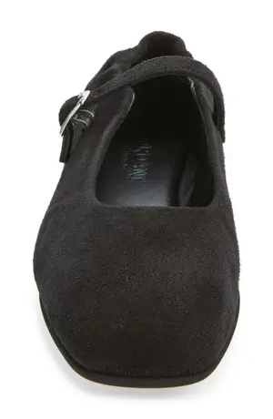 Cordani Millie Leather Mary Jane Flat - Black Suede