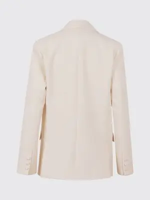 Federica Tosi Single-breasted Cropped Crêpe Blazer With Concealed Closure - Milk