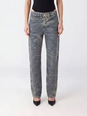 Federica Tosi High-waisted Straight-leg Jeans In Crinkled-effect Denim - Blue
