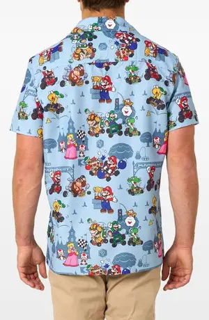 Opposuits Mario Kart Short Sleeve Button-up Shirt