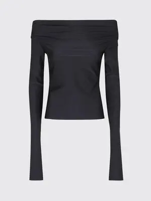 Andamane Long-sleeved Jersey Top With A Straight Neckline