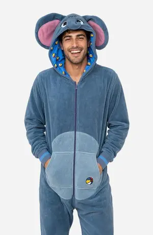 Opposuits Elephant Hooded Fleece Jumpsuit