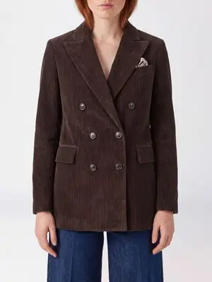 CIRCOLO 1901 Double-breasted Corduroy Blazer With Flap Pockets