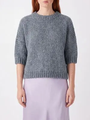 ROBERTO COLLINA Short-sleeved Alpaca Wool Crewneck Jumper