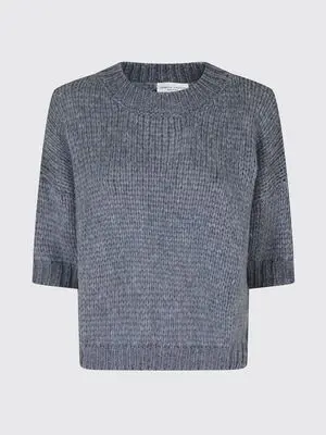 ROBERTO COLLINA Short-sleeved Alpaca Wool Crewneck Jumper