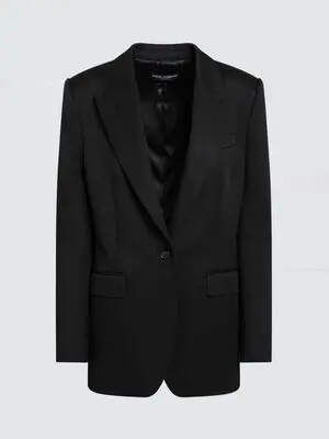 Dolce & Gabbana Single-breasted Cropped Blazer In Viscose Blend With Lapels
