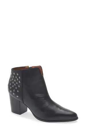 CHOCOLAT BLU Edie Pointed Toe Bootie - Black Leather