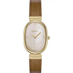 BREDA Jane Leather Strap Watch Gold/tan