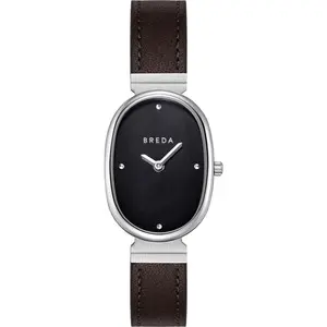 BREDA Jane Leather Strap Watch - Silver/brown