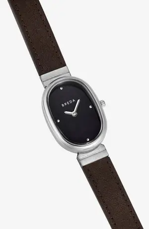 BREDA Jane Leather Strap Watch - Silver/brown