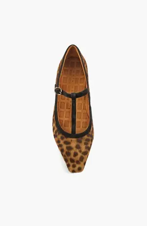 Chie Mihara Gatui Leopard Print Suede Buckle Pump