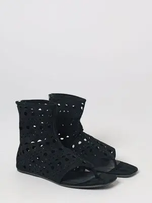 Alaïa Vienne Suede Thong Sandals With Back Zip