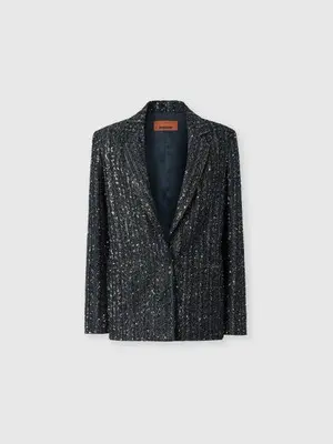 Missoni Striped Lamé Knit Blazer - Multicoloured
