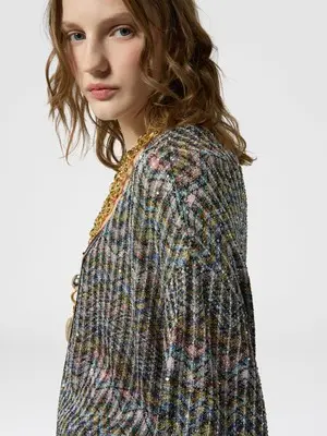 Missoni Oversized Viscose-blend Cardigan With Sequins - Multicoloured