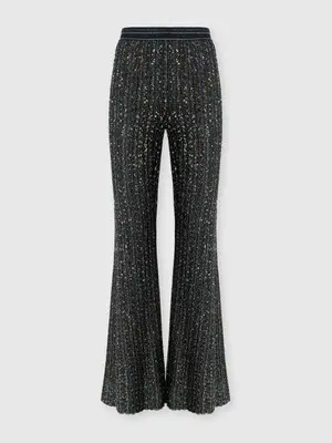 Missoni Striped Flared Trousers With Sequins