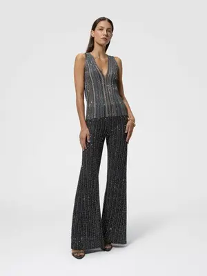 Missoni Striped Flared Trousers With Sequins