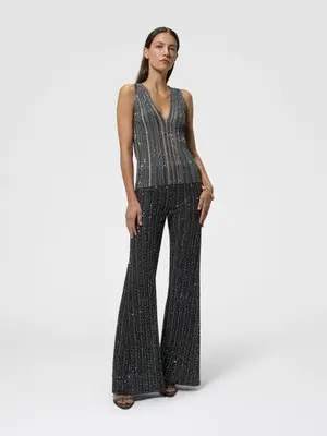 Missoni Striped Flared Trousers With Sequins