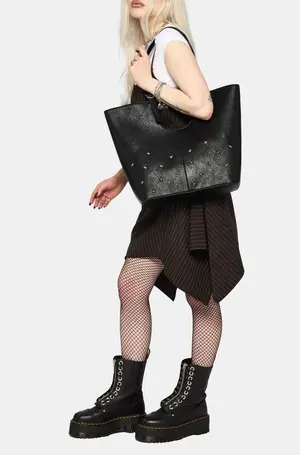 DISTURBIA Arma Woodlouse Rivet Tote Bag