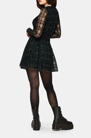 DISTURBIA Vesica Flocked Mini Dress