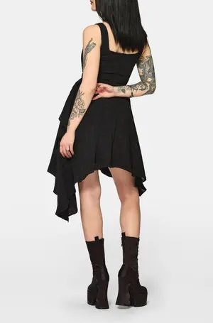 DISTURBIA Vivienne Checked Ruched Mini Dress