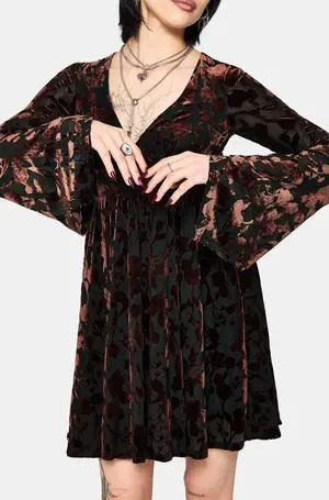DISTURBIA Dakota Flare Sleeve Mini Dress