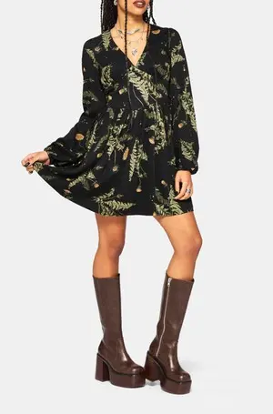 DISTURBIA Cimora Dandelion Print Mini Dress