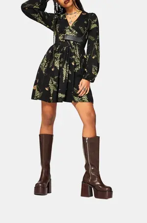 DISTURBIA Cimora Dandelion Print Mini Dress