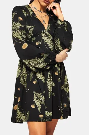 DISTURBIA Cimora Dandelion Print Mini Dress