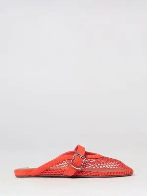 Alaïa Low-heeled Mules In Mesh Nylon And Suede With Strap