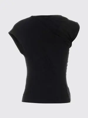 VIVIENNE WESTWOOD Asymmetric Orb Logo Slim Fit Top In Organic Cotton - Black