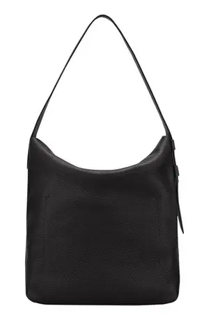 Longchamp Le Cadence Leather Shoulder Bag - Black