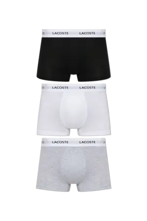Lacoste Three-pack Of Cotton Boxers - Multicolour