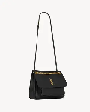 Saint Laurent Niki Soft Medium In Lambskin - Black