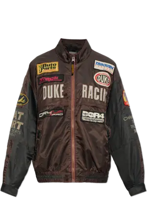 DUKE + DEXTER Patch-embellished Bomber Jacket