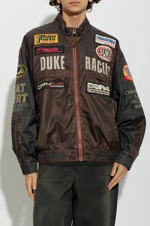 DUKE + DEXTER Patch-embellished Bomber Jacket