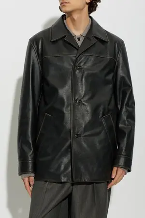Bottega Veneta Vintage-effect Leather Jacket By