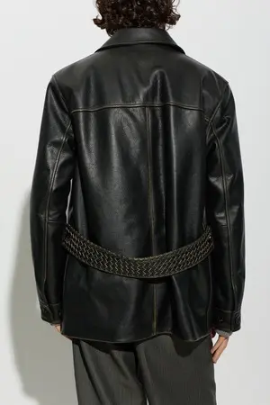 Bottega Veneta Vintage-effect Leather Jacket By