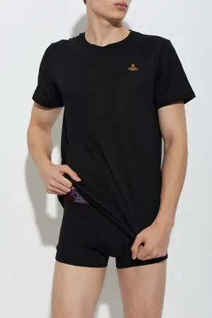 VIVIENNE WESTWOOD Cotton T-shirt With Embroidered Logo