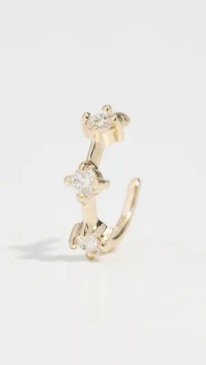 Zoe Chicco 14k Three Prong Diamond Dash Ear Cuff