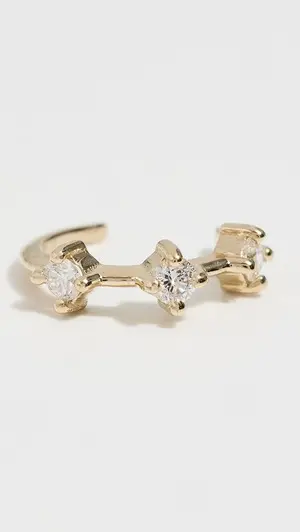 Zoe Chicco 14k Three Prong Diamond Dash Ear Cuff