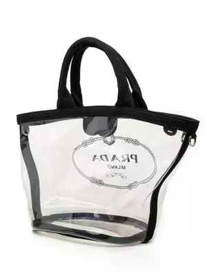 Prada 2013-2026 Pvc Canapa Logo Tote Satchel