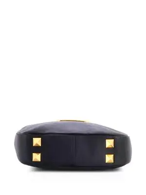 Valentino Garavani Stud Sign Zip Leather Hobo Bag - Black
