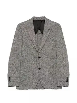 LARDINI Iconic Herringbone-pattern Blazer