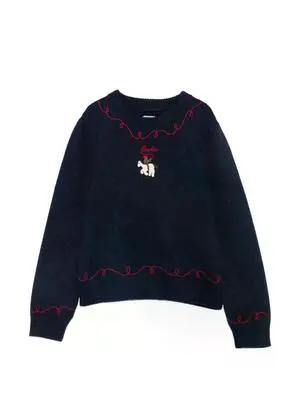 BODE Cowboy-appliqué Sweater - Blue