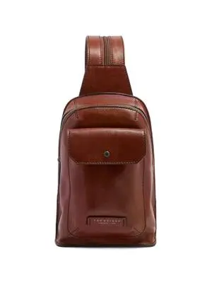 THE BRIDGE Leather Sling Backpack - Brown