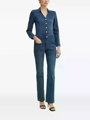 MORGAN Button-up Denim Jumpsuit