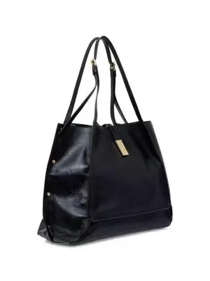 POLLINI Austin Stud-embellished Leather Shoulder Bag - Black
