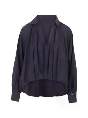 JOVONNA Pleated High-low Blouse